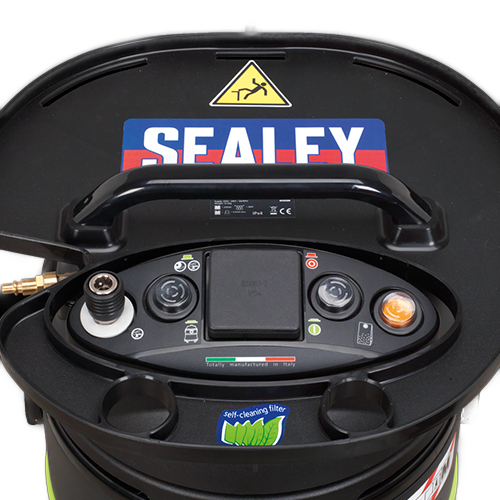 Sealey DFS35M Vacuum Cleaner Industrial Dust-Free Wet/Dry 35L 1000W ...